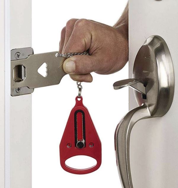 Travel Safe Security Bundle | 2 x Portable Door Locks + 2 Door Stop ...