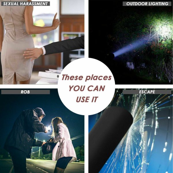 Baseball Bat LED Flashlight / Bright Baton Torch - Emergency Security ...