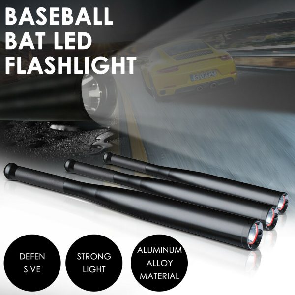 Baseball Bat LED Flashlight / Bright Baton Torch - Emergency Security ...
