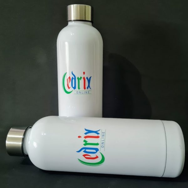 Cedrix Insulated Double Wall Water Bottle (500ml) | White - Cedrix Online