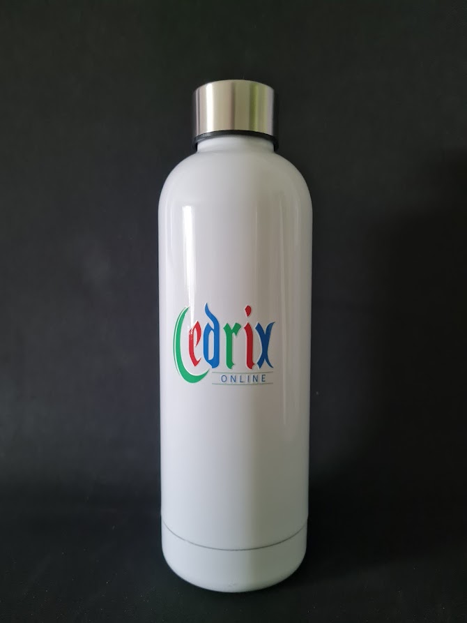 Cedrix Insulated Double Wall Water Bottle (500ml) | White - Cedrix Online