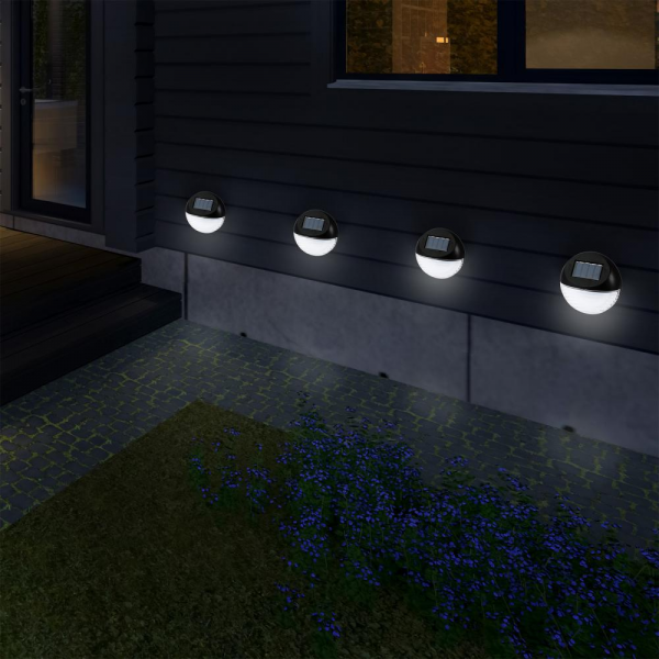 Utmark 16 Pack Round Solar LED Solar Fence Lights | Outdoor Lighting ...