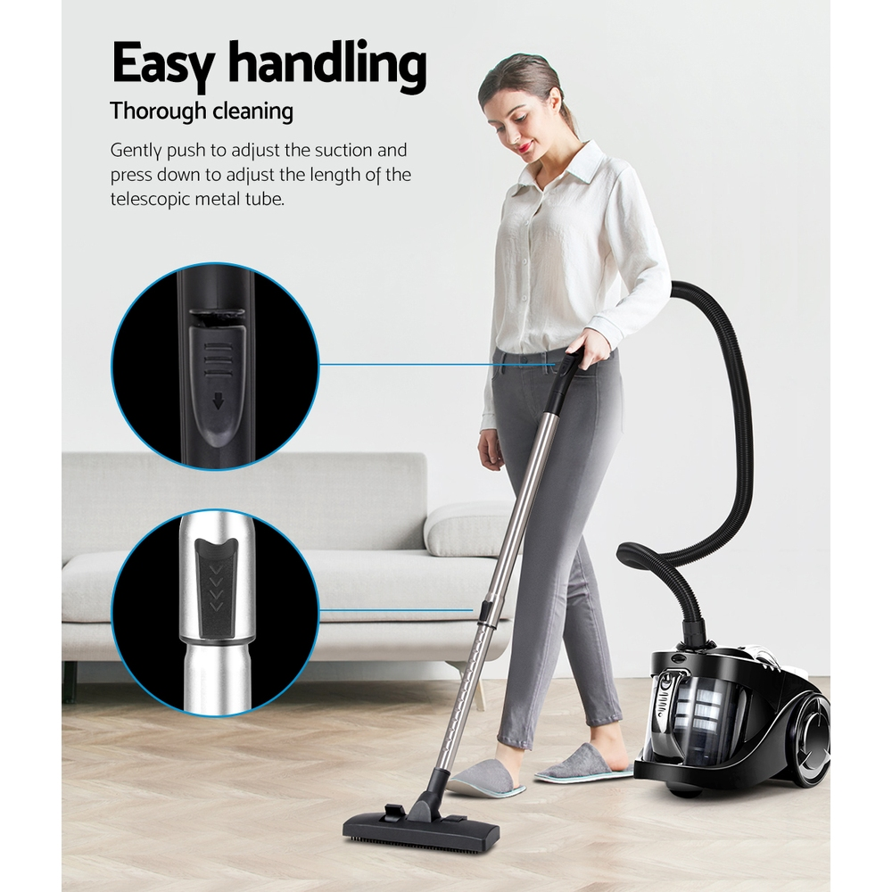Devanti Vacuum Cleaner Bagless Cyclonic Vac - Home - Office - Car ...