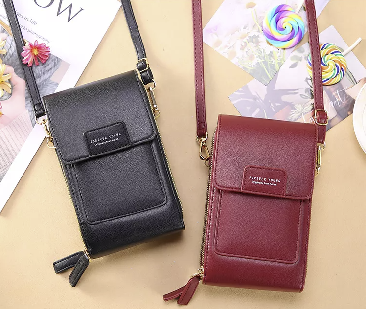 Crossbody Mobile Phone Shoulder Bag | Women – Black - Cedrix Online
