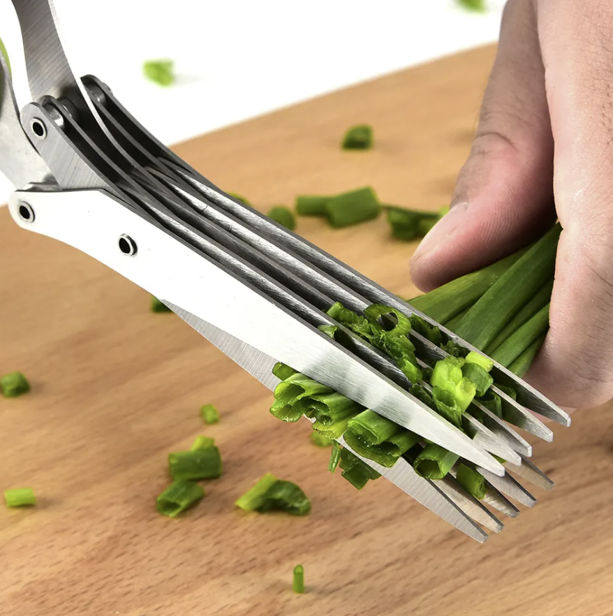 Herb Scissors | 5 Blade Ergonomic Multipurpose Kitchen Shears | 2 ...