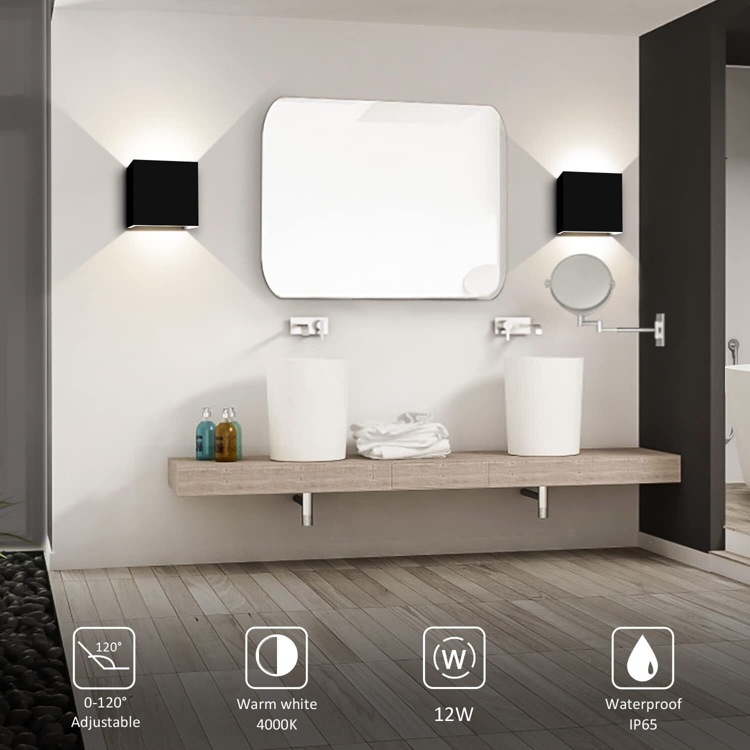 LED Wall Light Cube - Waterproof Outdoor - Indoor Light | 12W - Cedrix ...
